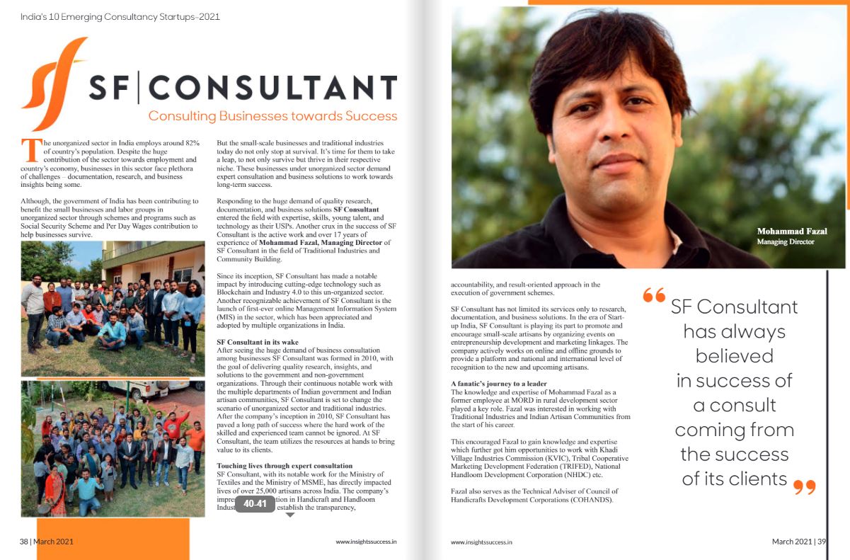 SF Consultant Chosen Among India's Top 10 Emerging Consultancy Firms ...